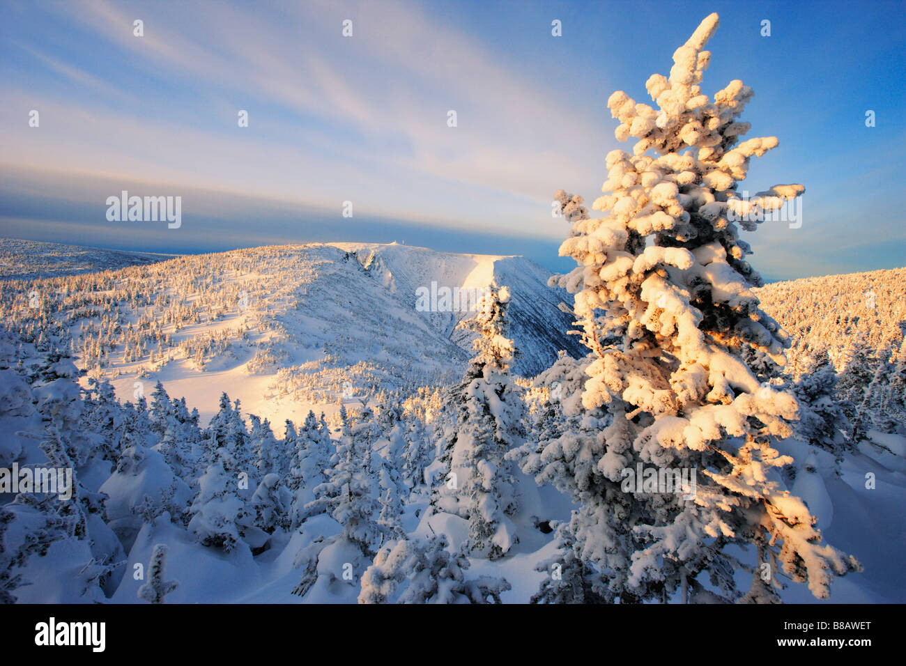 Mont Logan Sunrise, Gaspesie National Park, Quebec Stock Photo - Alamy