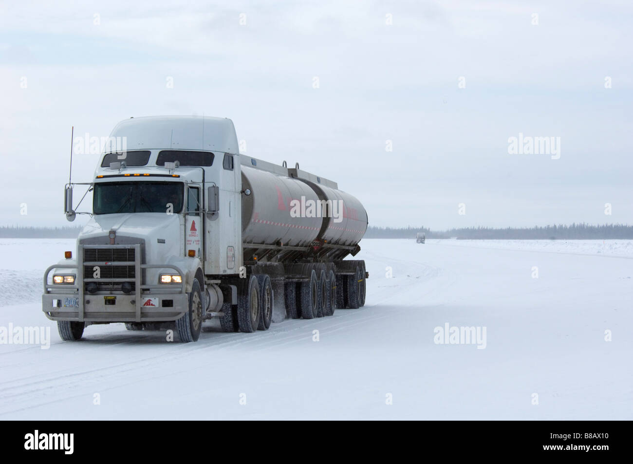 Transport Crossing Mackenzie River Ice Bridge, t Providence, Northwest ...