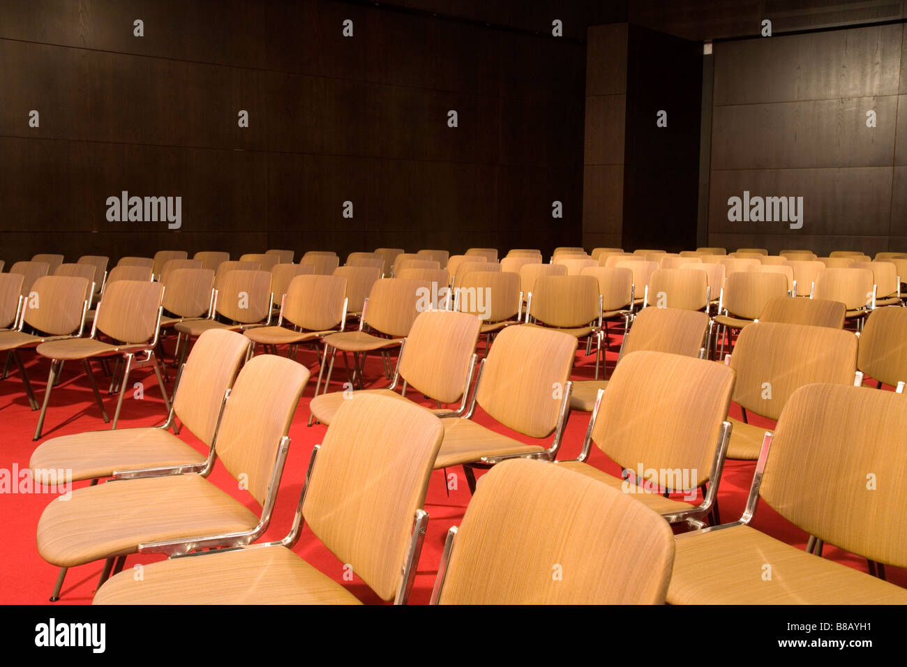 Rows of chairs in an empty room Stock Photo - Alamy