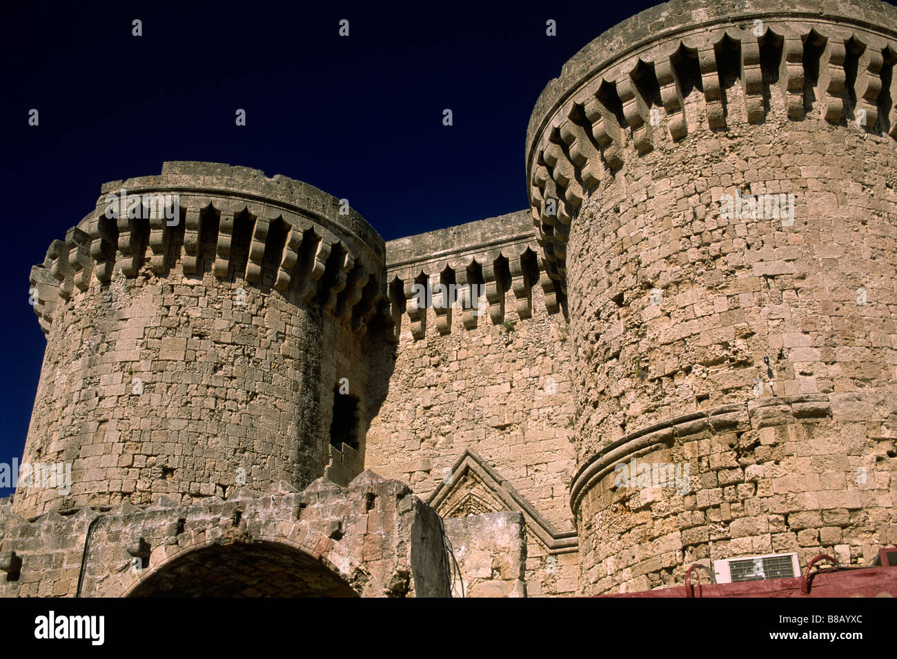 Greece, Dodecanese Islands, Rhodes, old town, Marine Gate Stock Photo ...