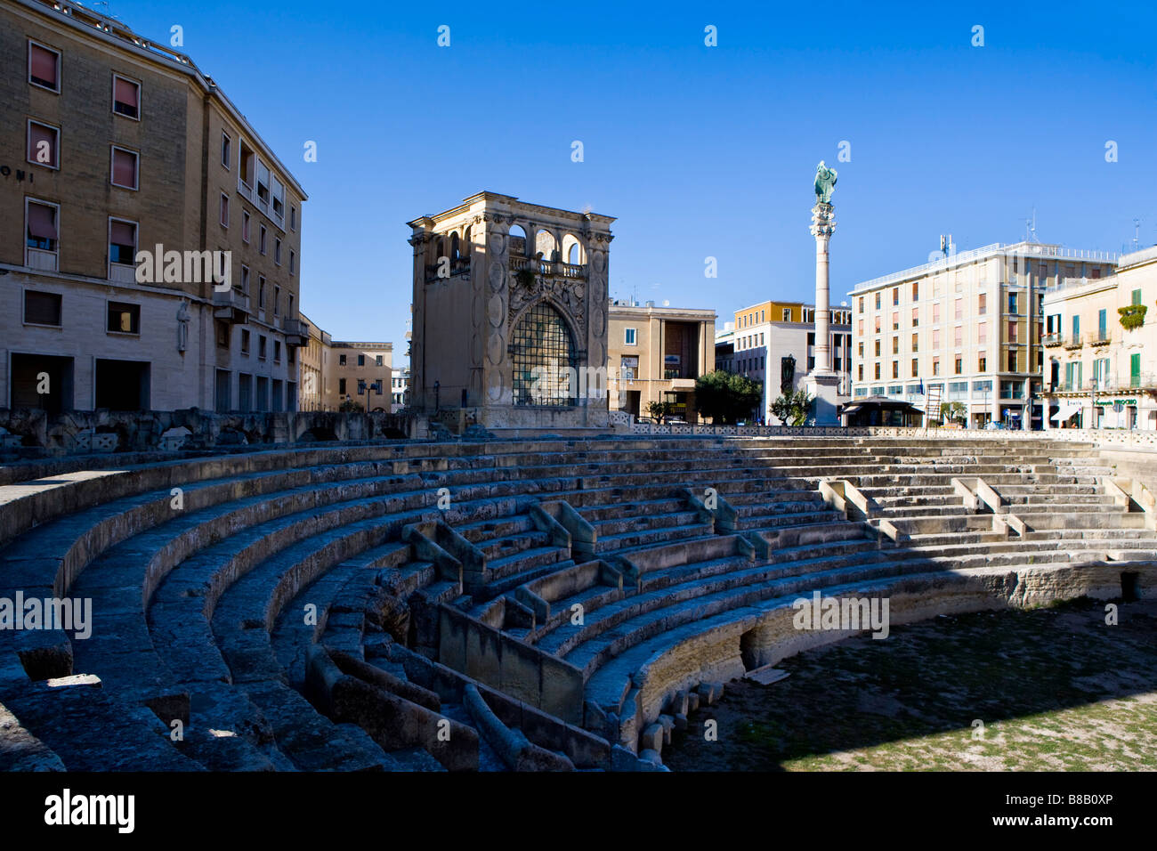 Roman amphitheatre Lecce Puglia Italy Stock Photo - Alamy