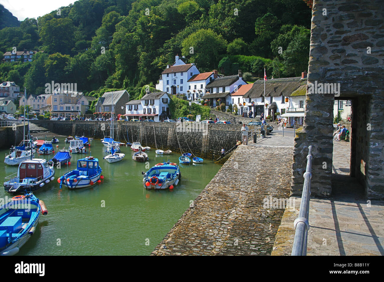 Lynmouth harbour, North Devon, England, UK Stock Photo - Alamy