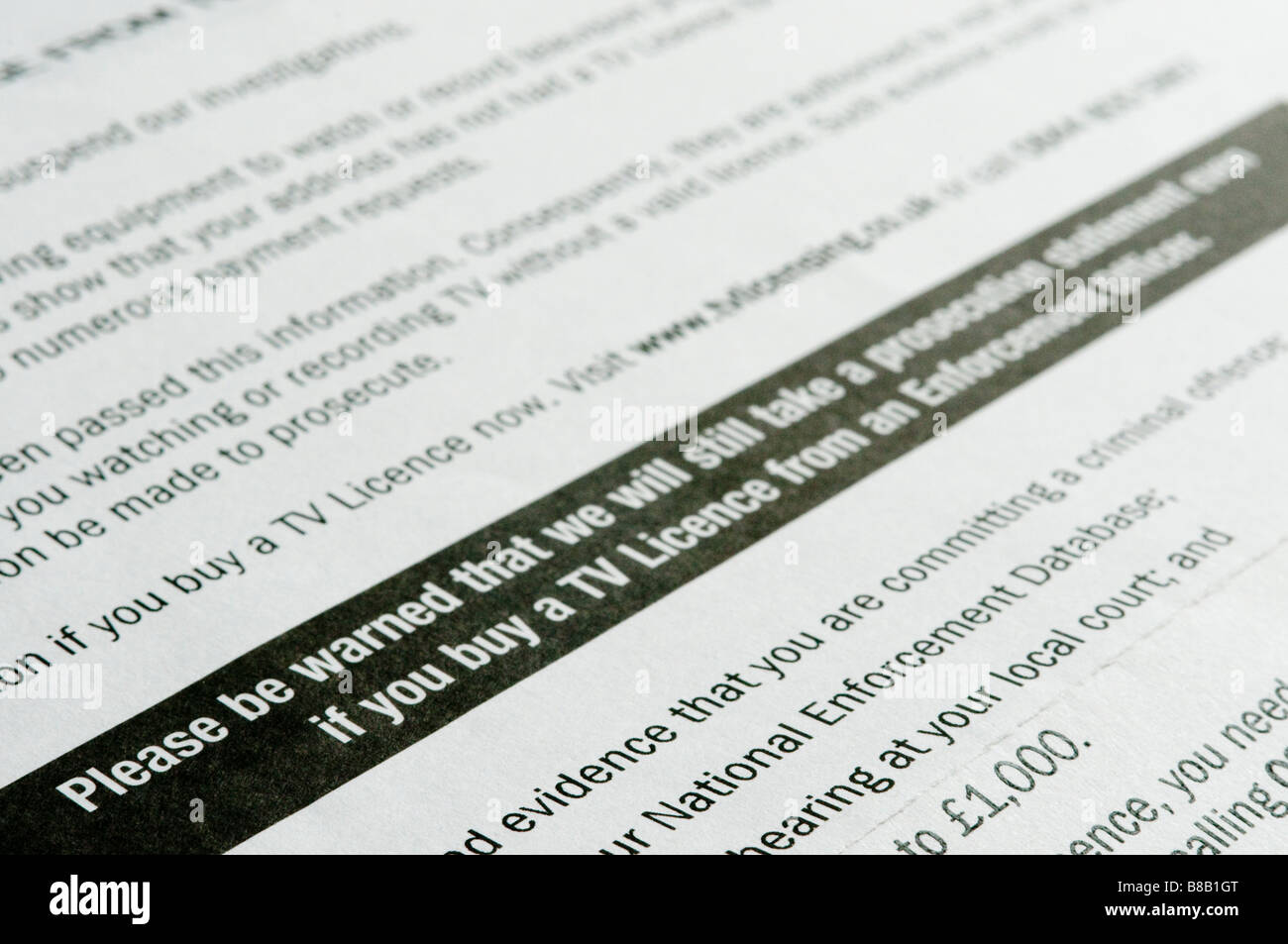 Letter from TV Licencing warning about criminal/legal proceedings if ...