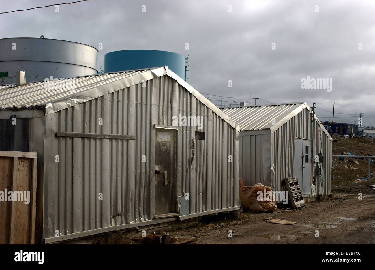 Industrial Storage Buildings Cambridge Bay, Nunavut Stock Photo - Alamy