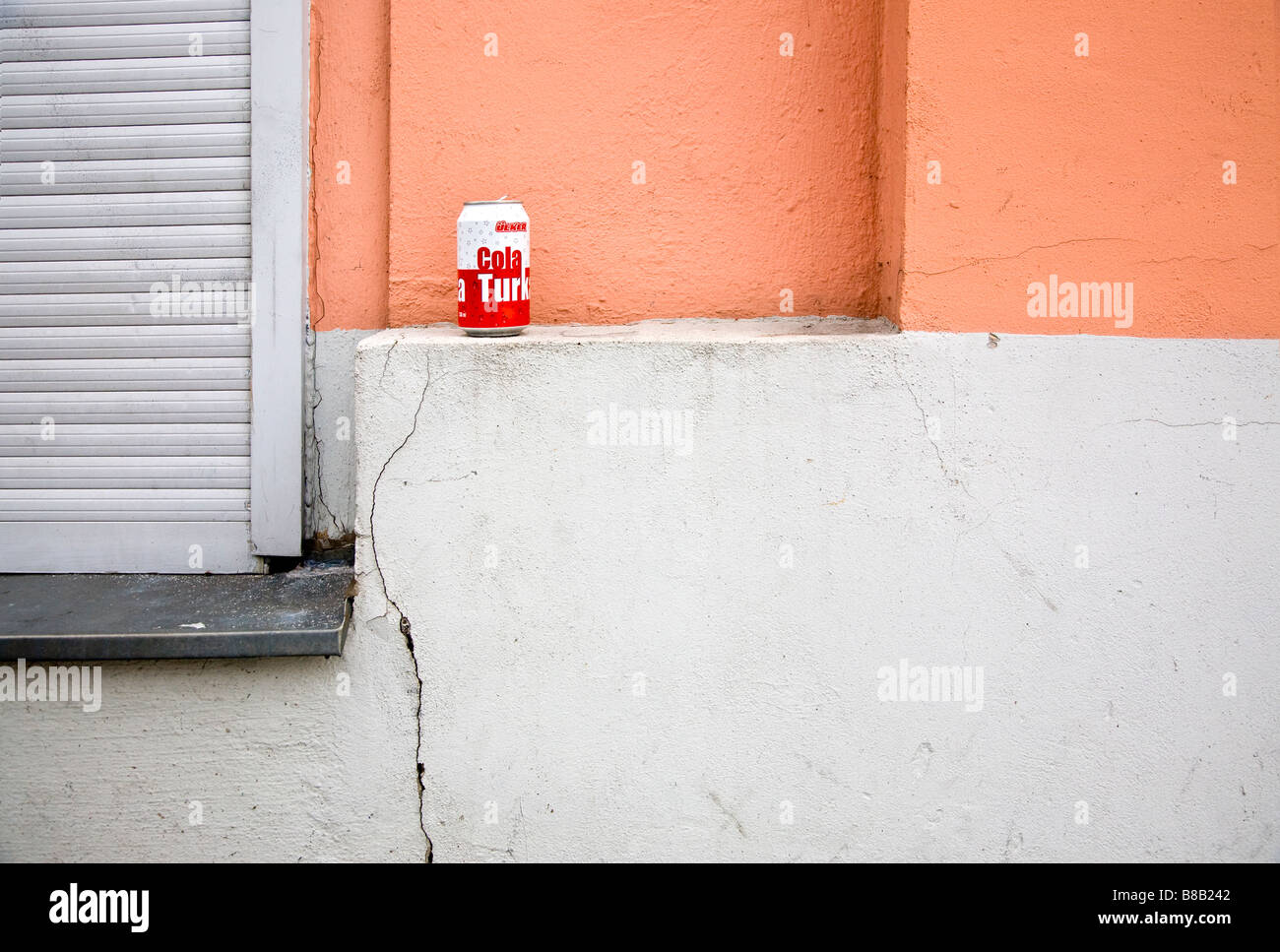 turkish coke can on wall Stock Photo - Alamy