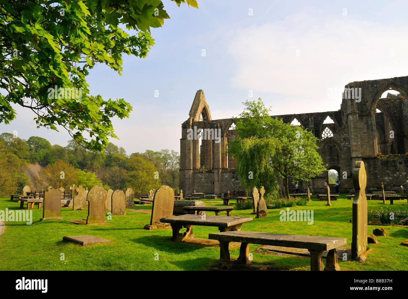 The Ruined Priory of St Mary and St Cuthbert in the beautiful valley of ...