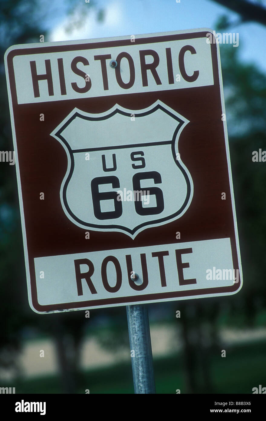 Historic Route 66 sign Stock Photo - Alamy