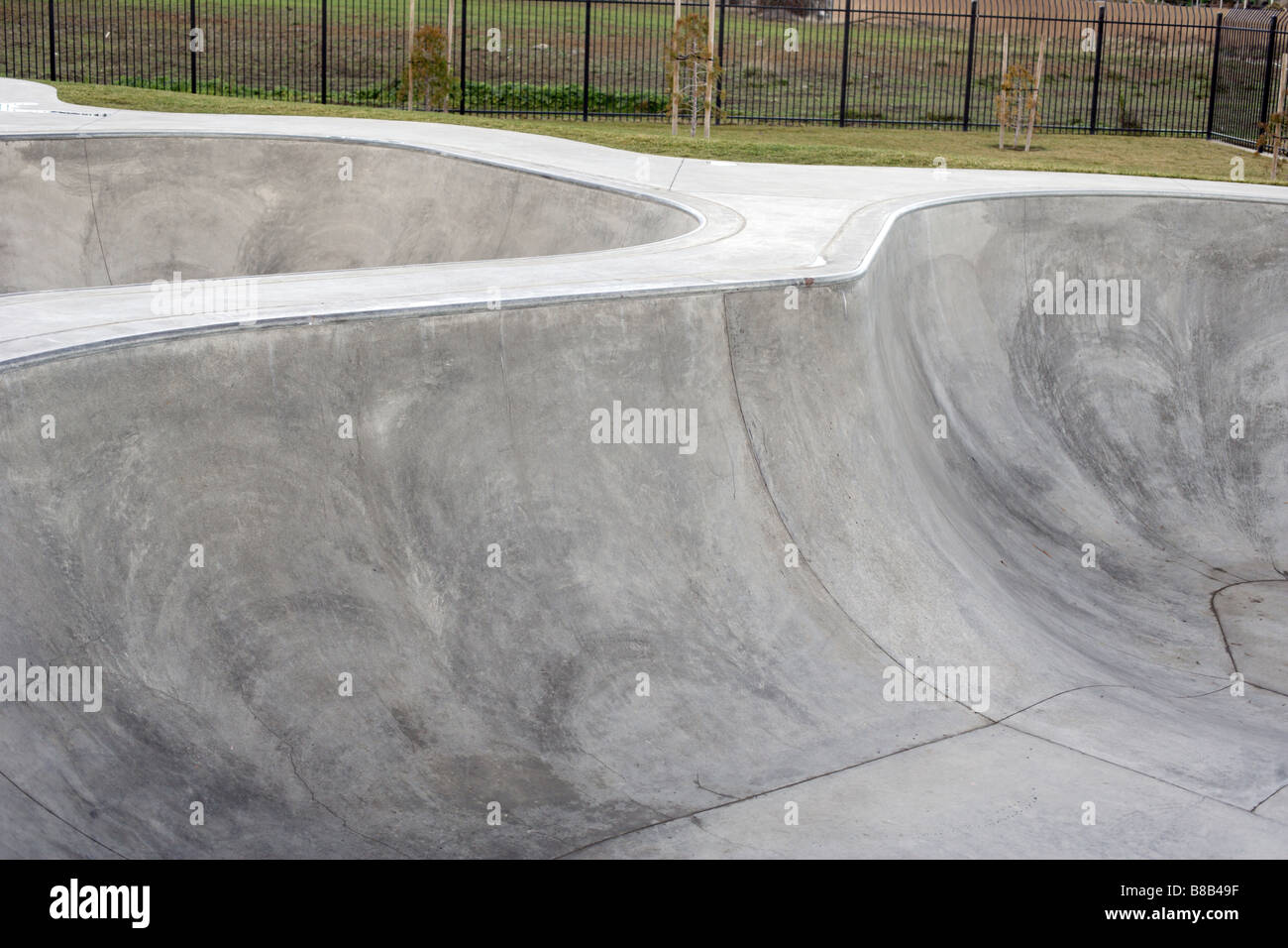 Ramp transions at a concreat skatepark Stock Photo - Alamy