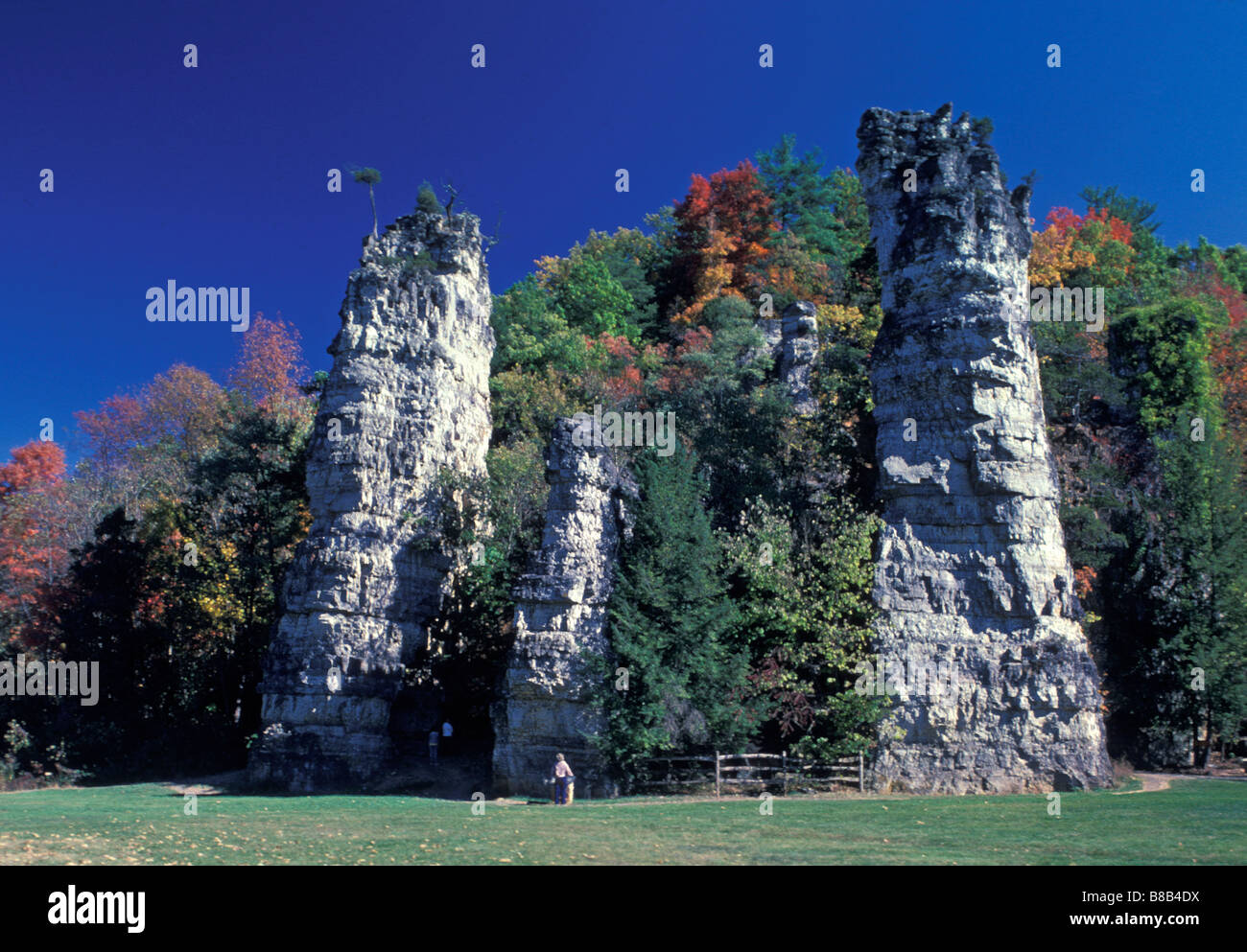 Natural Chimneys in Shenandoah Valley Stock Photo - Alamy
