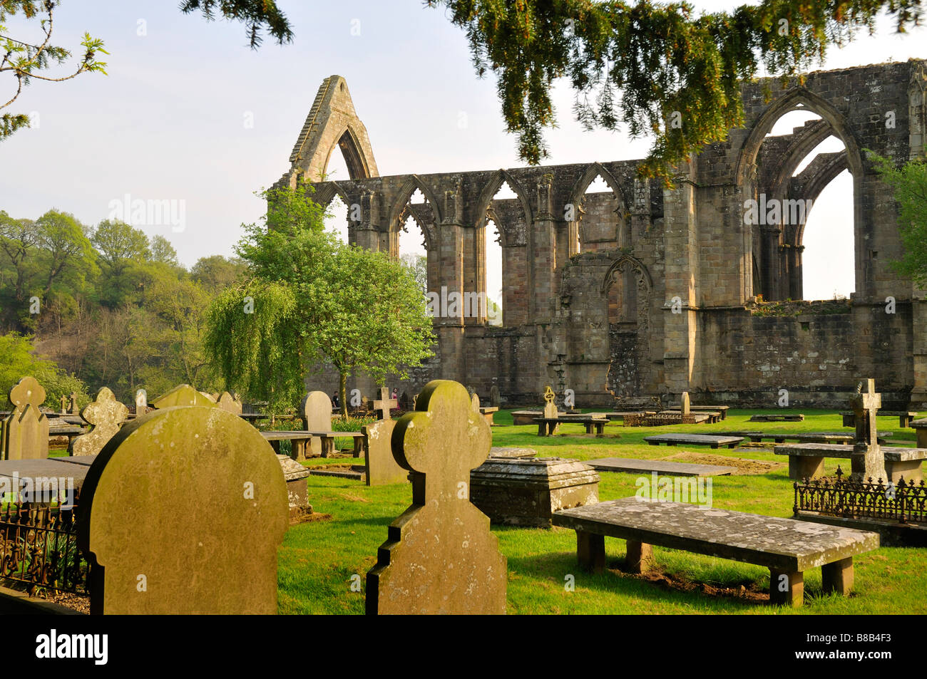 The Ruined Priory of St Mary and St Cuthbert in the beautiful valley of ...