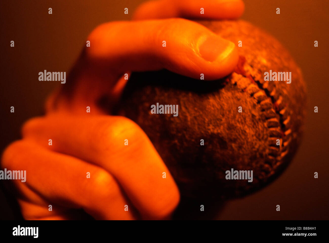 FV3743, Vast Photography ; Close Up, Hand Holding Baseball Stock Photo ...