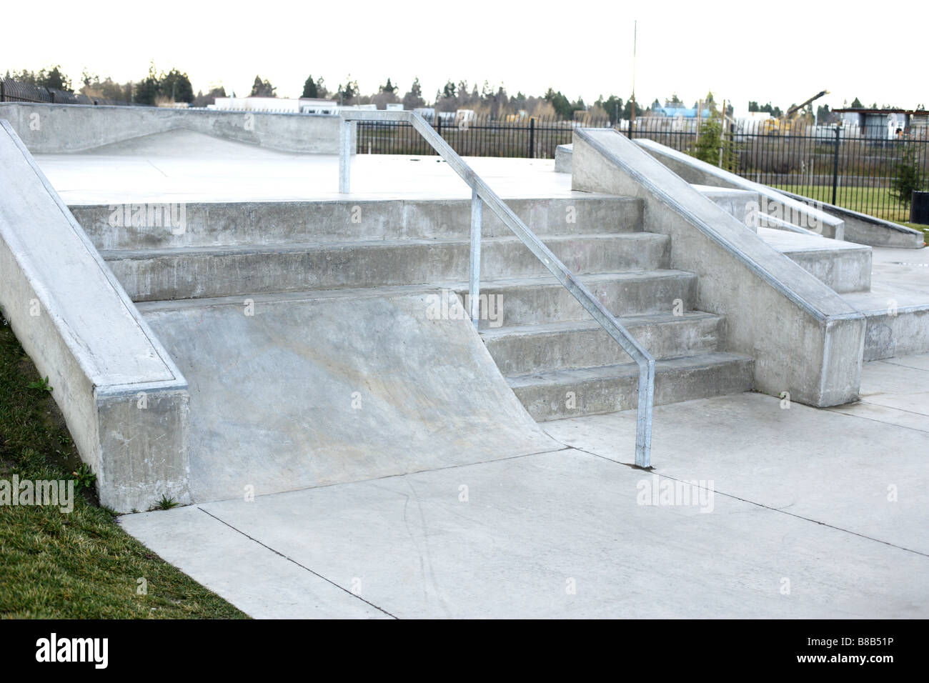Ramp transions at a concreat skatepark Stock Photo - Alamy