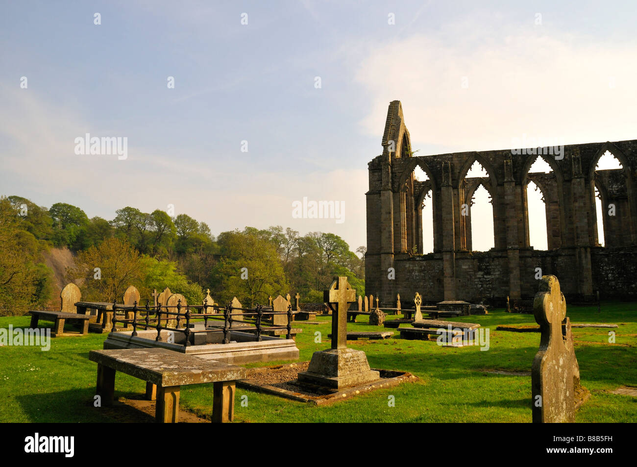 The Ruined Priory of St Mary and St Cuthbert in the beautiful valley of ...