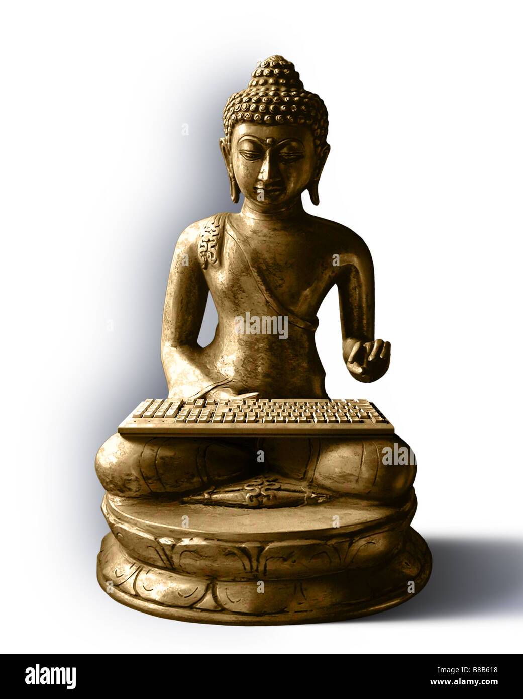 FV3864, Kent Smith; Religious Statue Keyboard, Buddha Stock Photo - Alamy