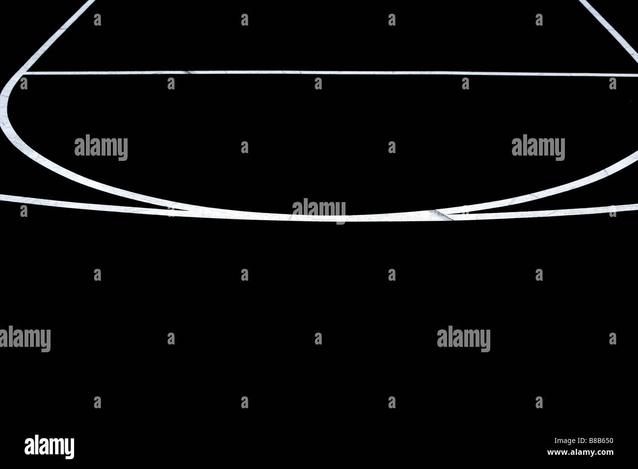 Basketball court lines on a street court Stock Photo - Alamy