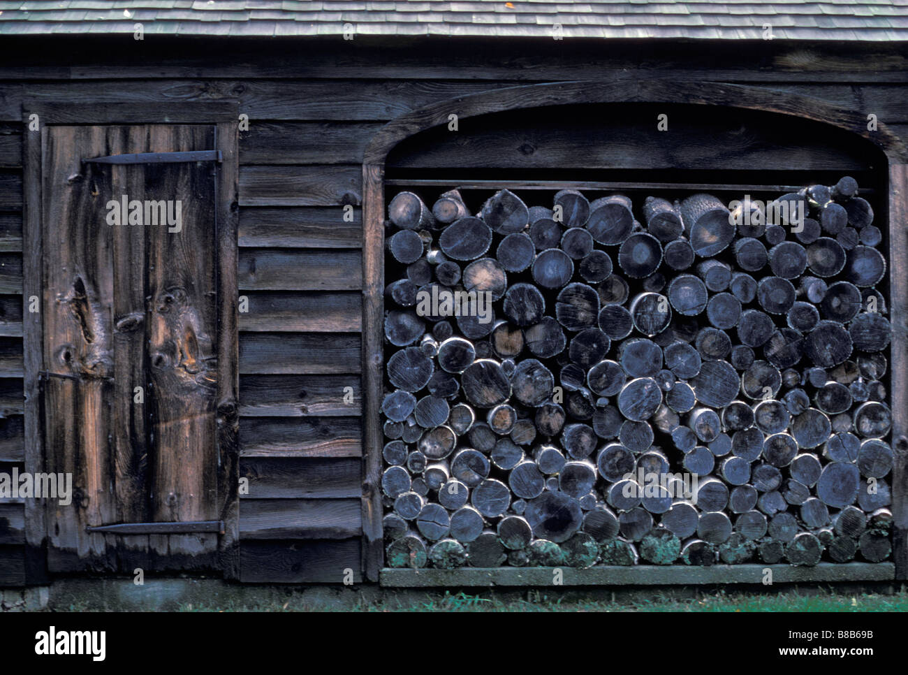 Frary House Woodshed Stock Photo - Alamy