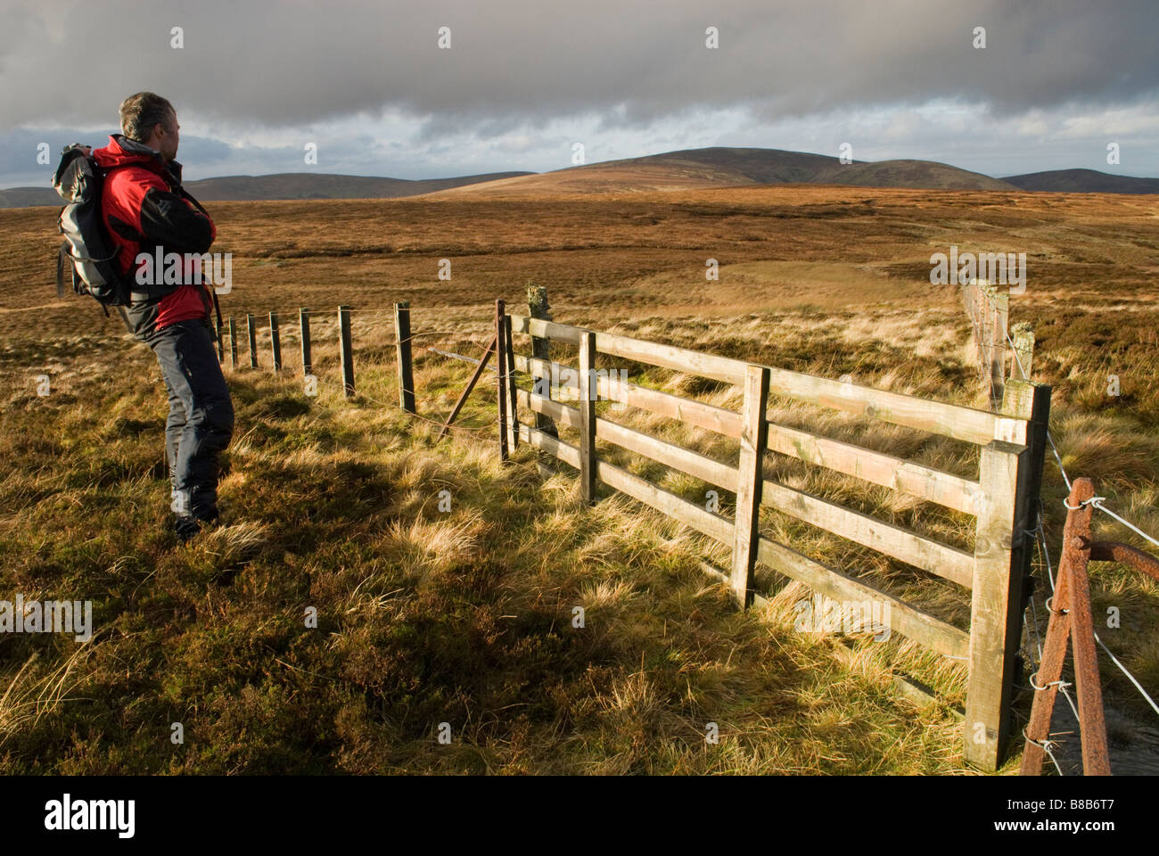 HILLWALKER LOOKING BACK TO HUDDERSTONE A DONALD HILL IN THE SOUTHERN ...