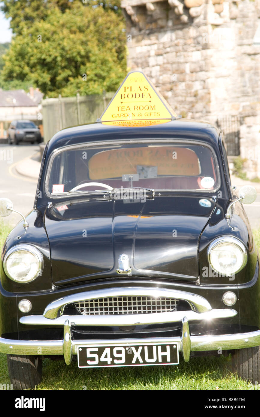 Standard Ten 1957 car used as an advertisement in Beaumaris, Anglesey ...