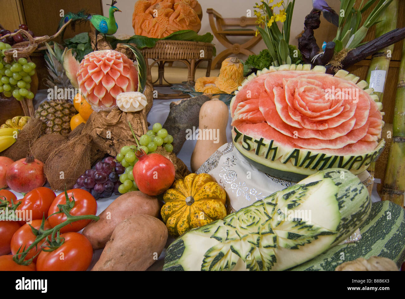 Display fruit vegetables horticultural show hi-res stock photography ...
