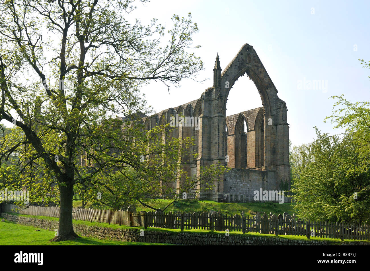 The Ruined Priory of St Mary and St Cuthbert in the beautiful valley of ...
