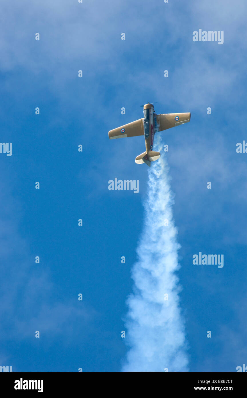 Stunt Flying WW2 Harvard Trainer, Yellowknife Airshow, Yukon Stock ...