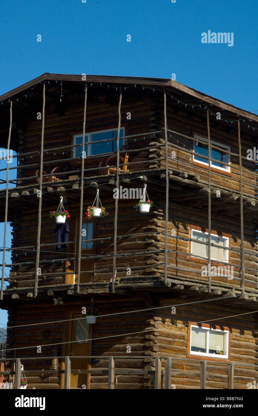 Log Built Apartments, Whitehorse, Yukon Stock Photo - Alamy