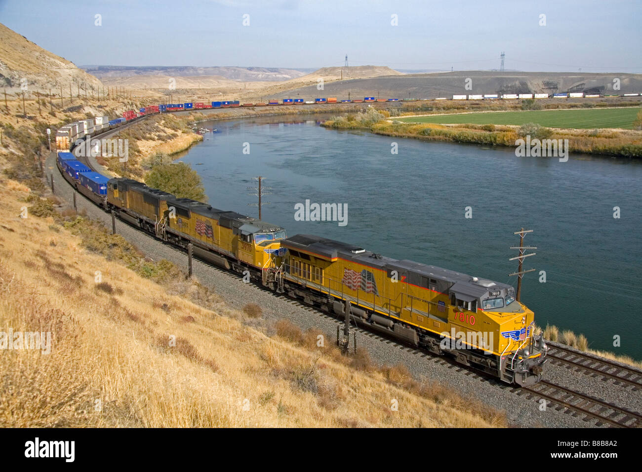 Intermodal container train hi-res stock photography and images - Alamy