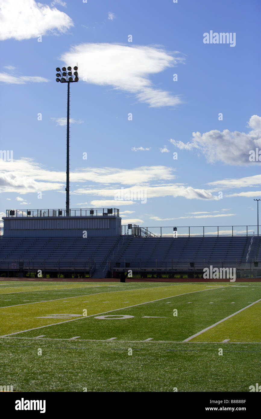 A new astro turf foot ball field Stock Photo - Alamy
