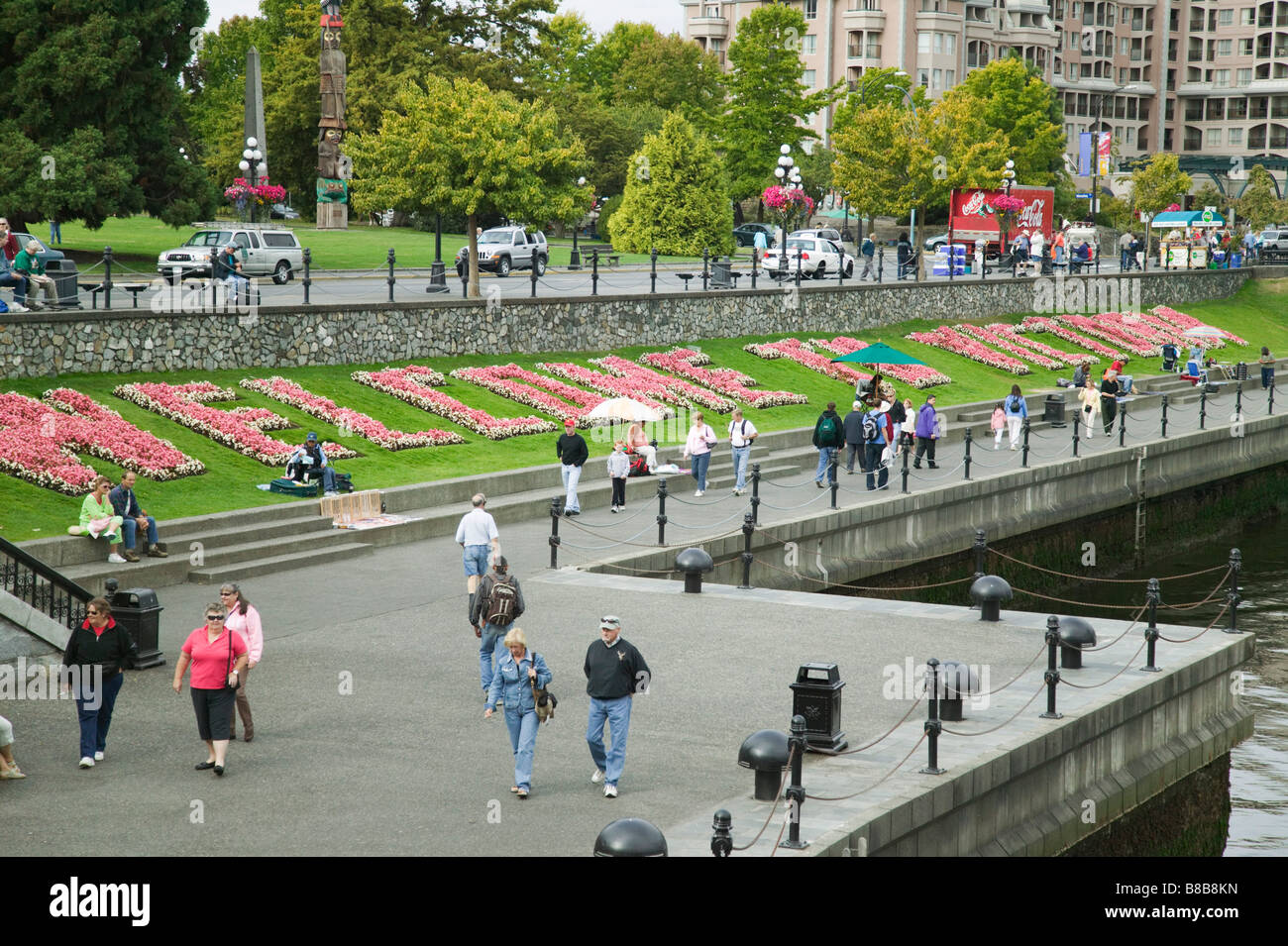 Waterfront Boardwalk, Victoria, BC Stock Photo - Alamy