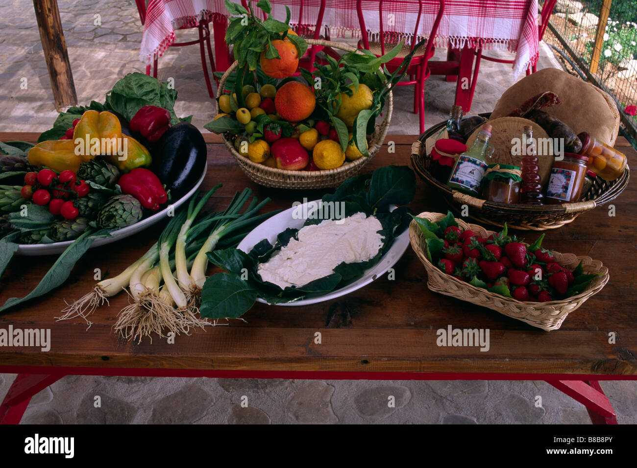 Italy, Calabria, agriturismo, local products Stock Photo - Alamy