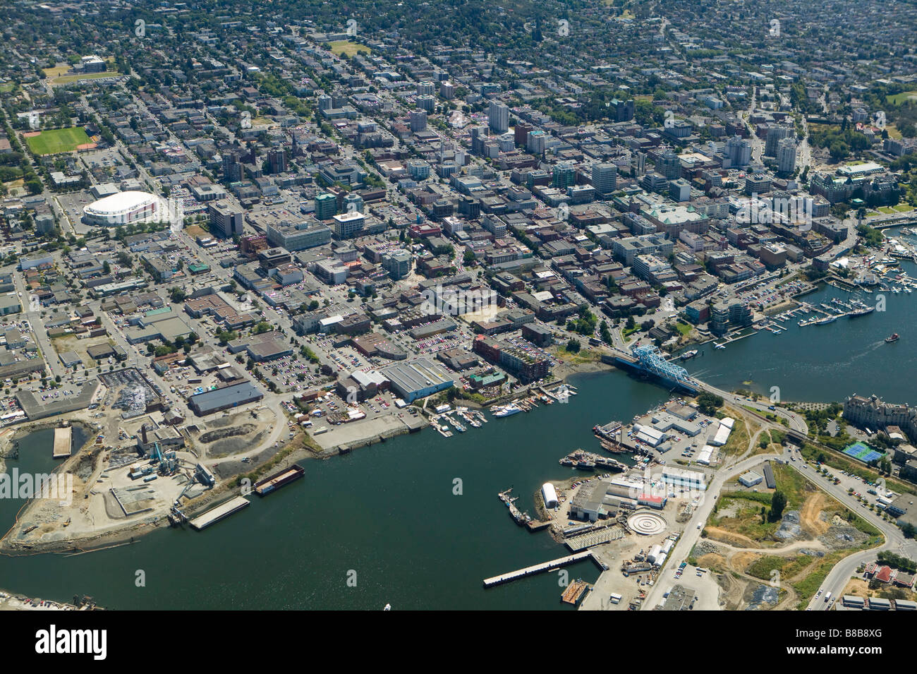 Aerial Inner Harbour, Victoria, BC Stock Photo - Alamy