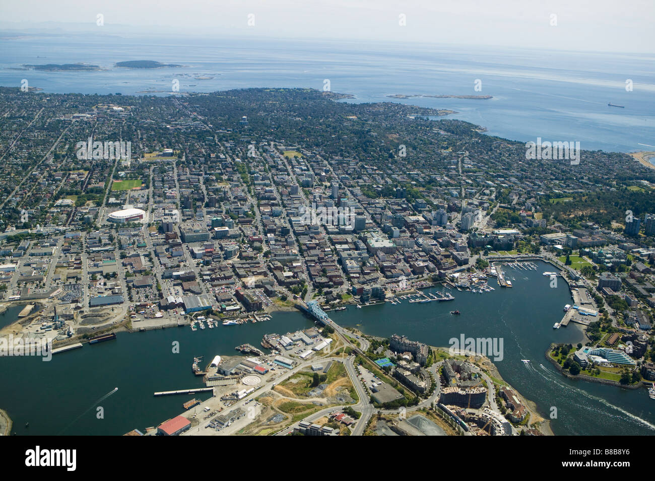 Aerial Inner Harbour, Victoria, BC Stock Photo - Alamy