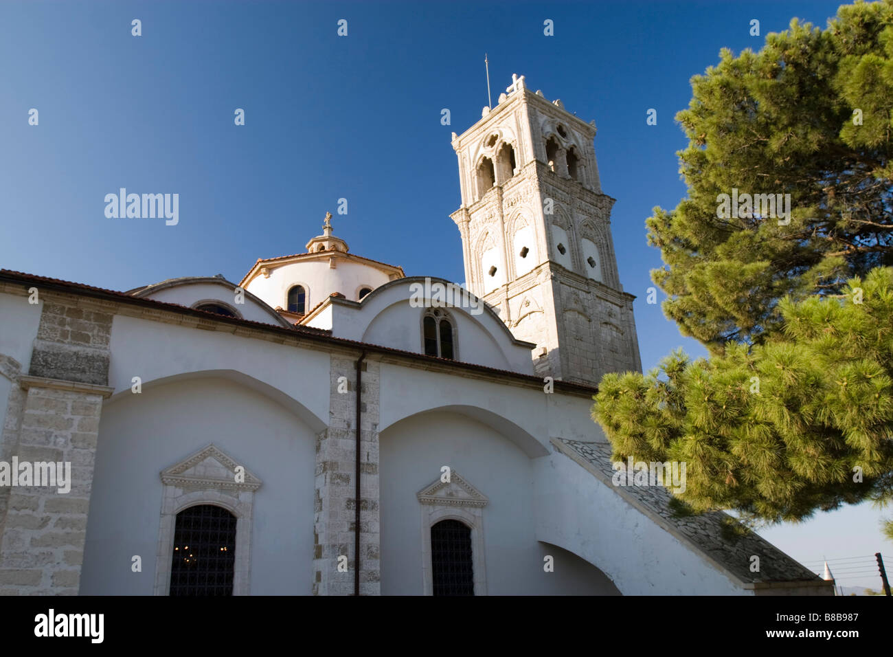 View of Panagia Eleousa (Blessed Virgin Mary the Merciful) church and ...
