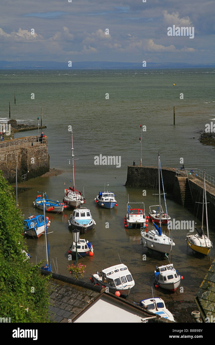 Lynmouth harbour on the Bristol Channel, North Devon, England, UK Stock ...
