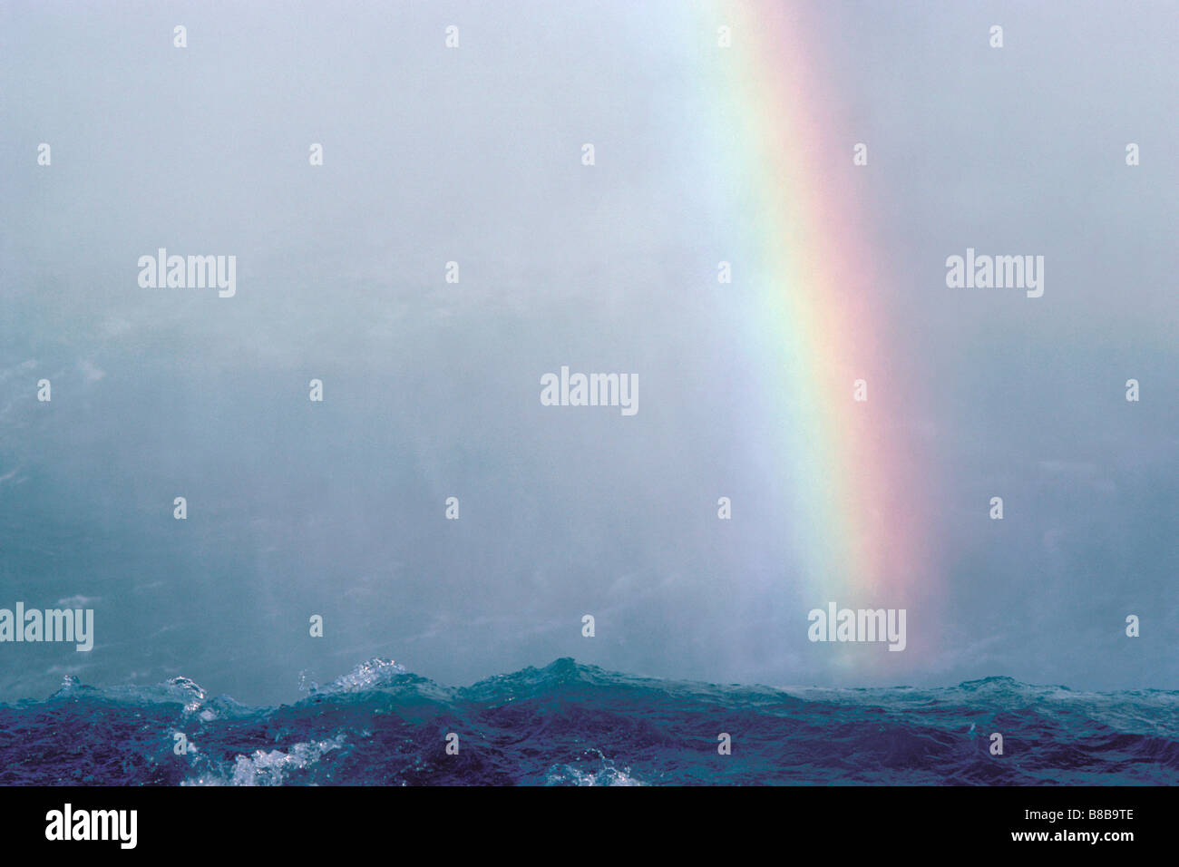 Rainbow over crest Horseshoe Falls, Niagara Falls,Ontario Stock Photo ...