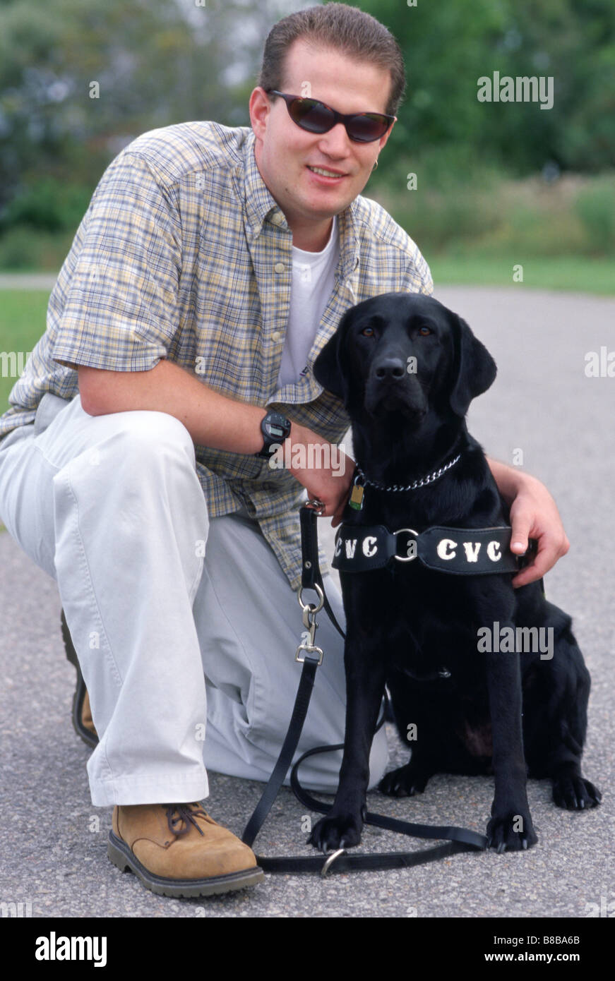 Man Seeing Eye Dog Stock Photo - Alamy
