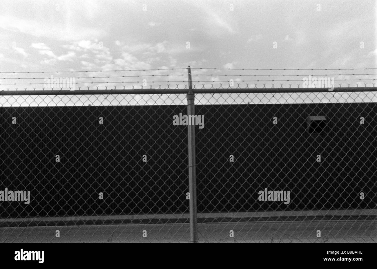Wire Fence, B/W Stock Photo - Alamy