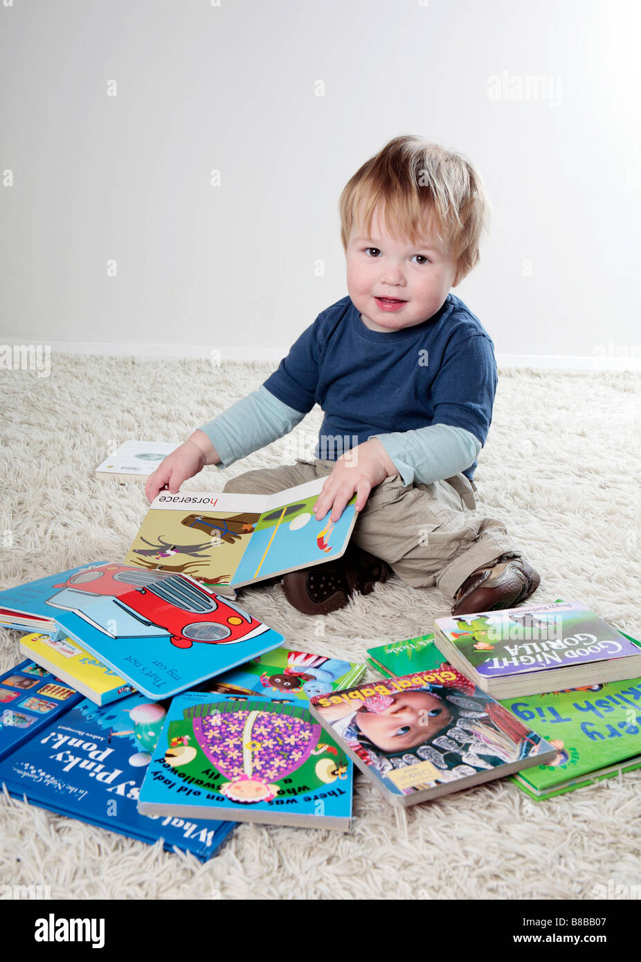 Baby boy reading (with signed model release - available for commercial ...