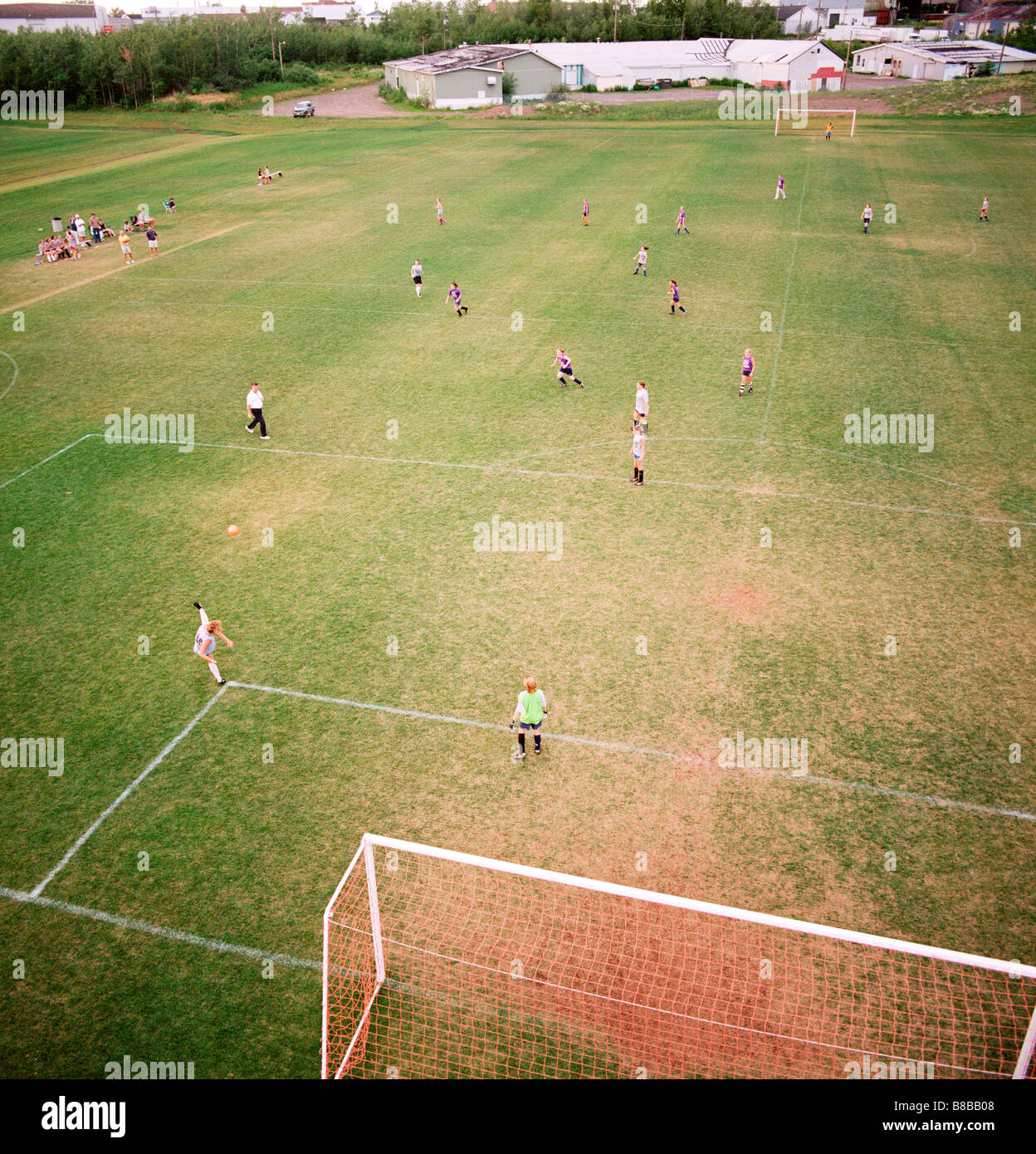 Overview Soccer Game, Moncton, New Brunswick Stock Photo - Alamy