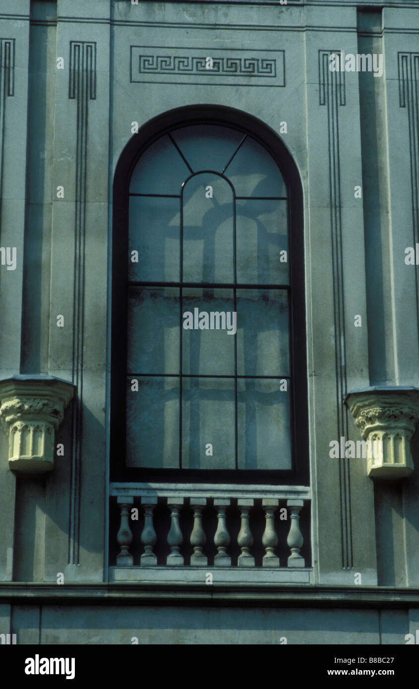 Classic arched window and balcony, Madrid Stock Photo - Alamy