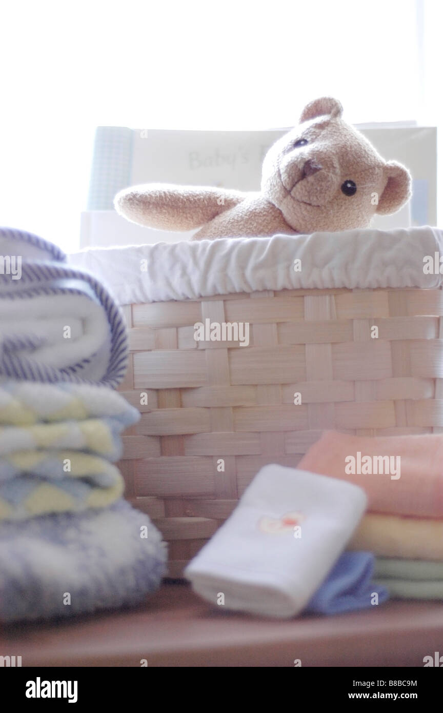 Baby items group of objects hi-res stock photography and images - Alamy
