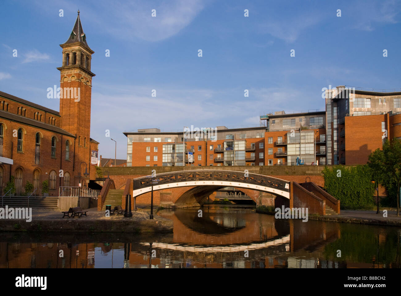 Europe UK england Manchester st georges church castlefield canal Stock ...
