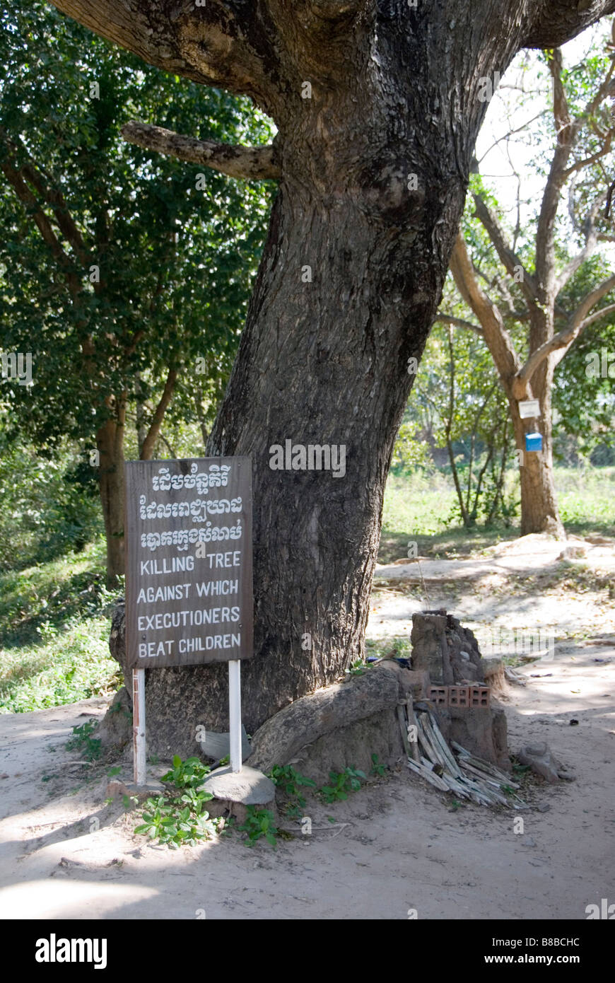 Tree used for torturing victims, including children, Choeung Ek Killing ...