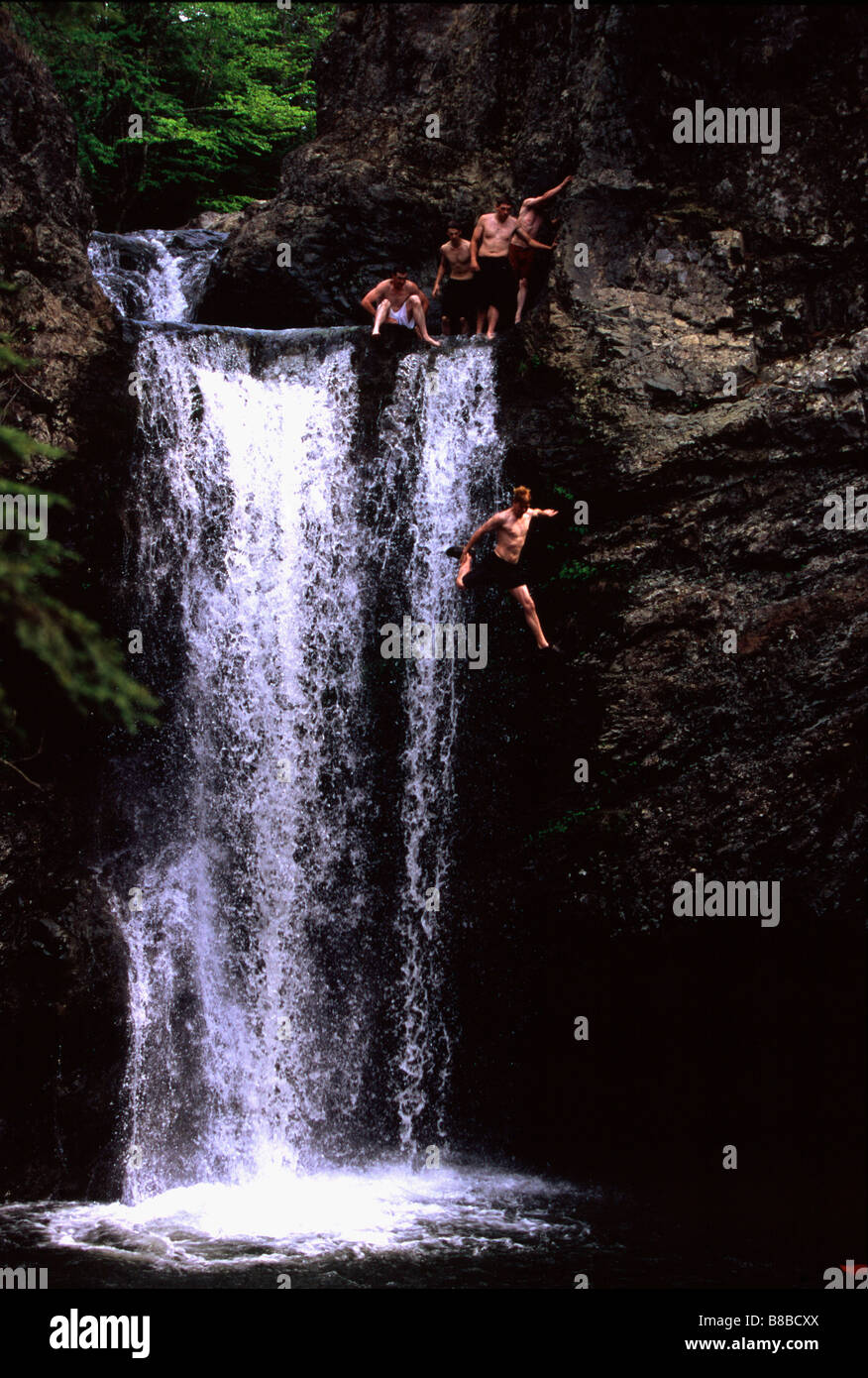 Cliff Jumping, Wentworth Valley, Nova Scotia Stock Photo - Alamy