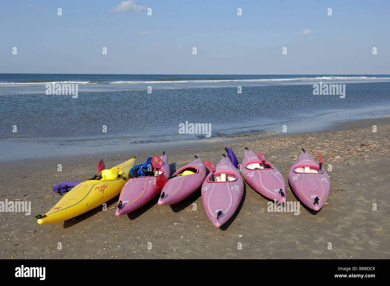 Kayak at beach / Ameland Stock Photo - Alamy