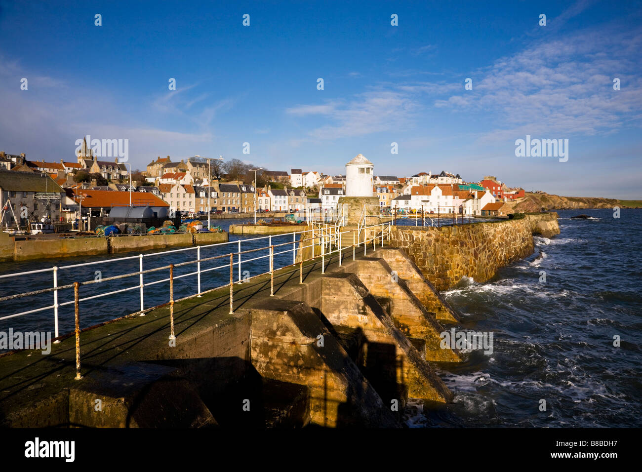 Pittenweem harbour from the breakwater. Fife, Scotland Stock Photo - Alamy