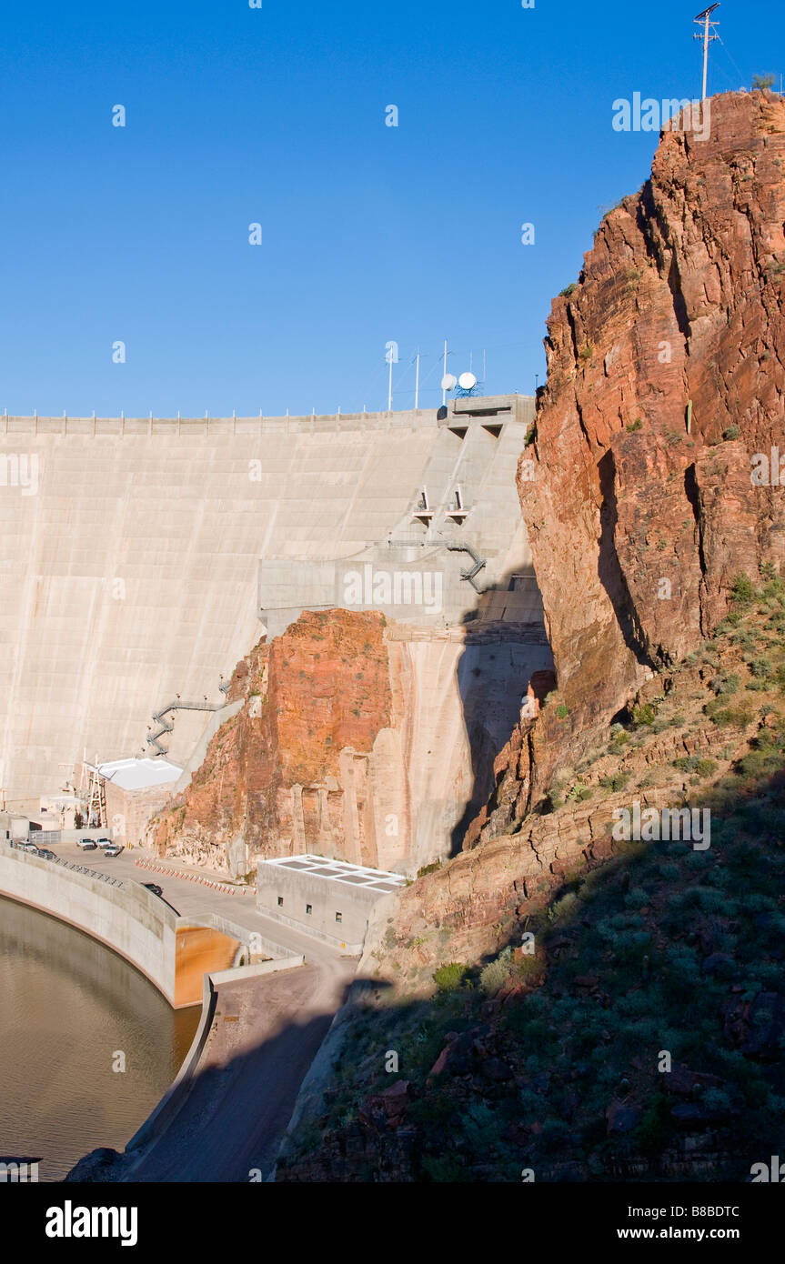 Theodore Roosevelt Dam, on the Salt River near Phoenix Arizona Stock ...