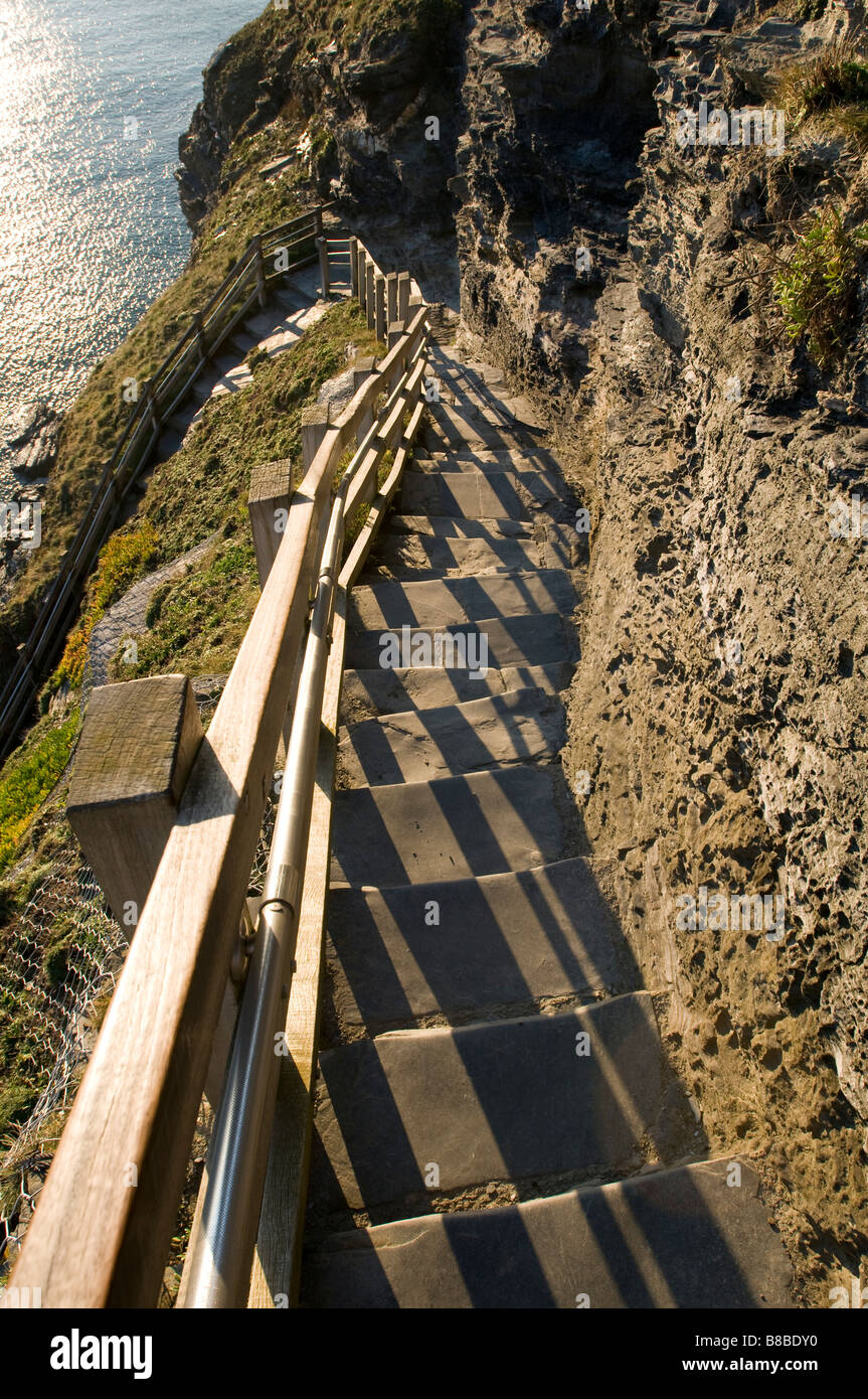 Steps on The Island Tintagel Stock Photo - Alamy