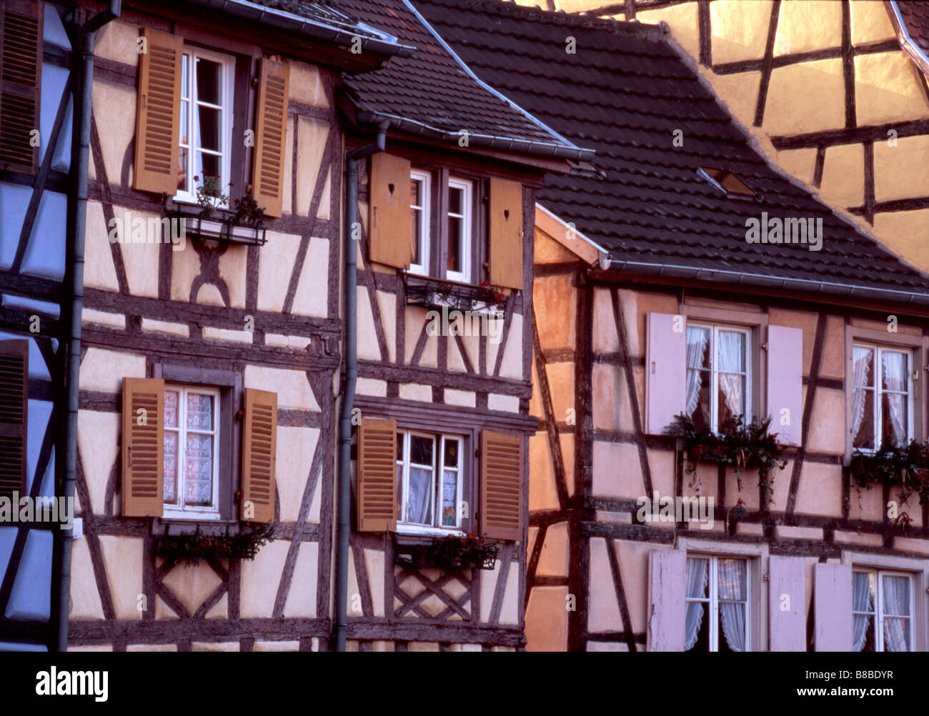 Colmar half timbered Alsatian style houses Stock Photo - Alamy