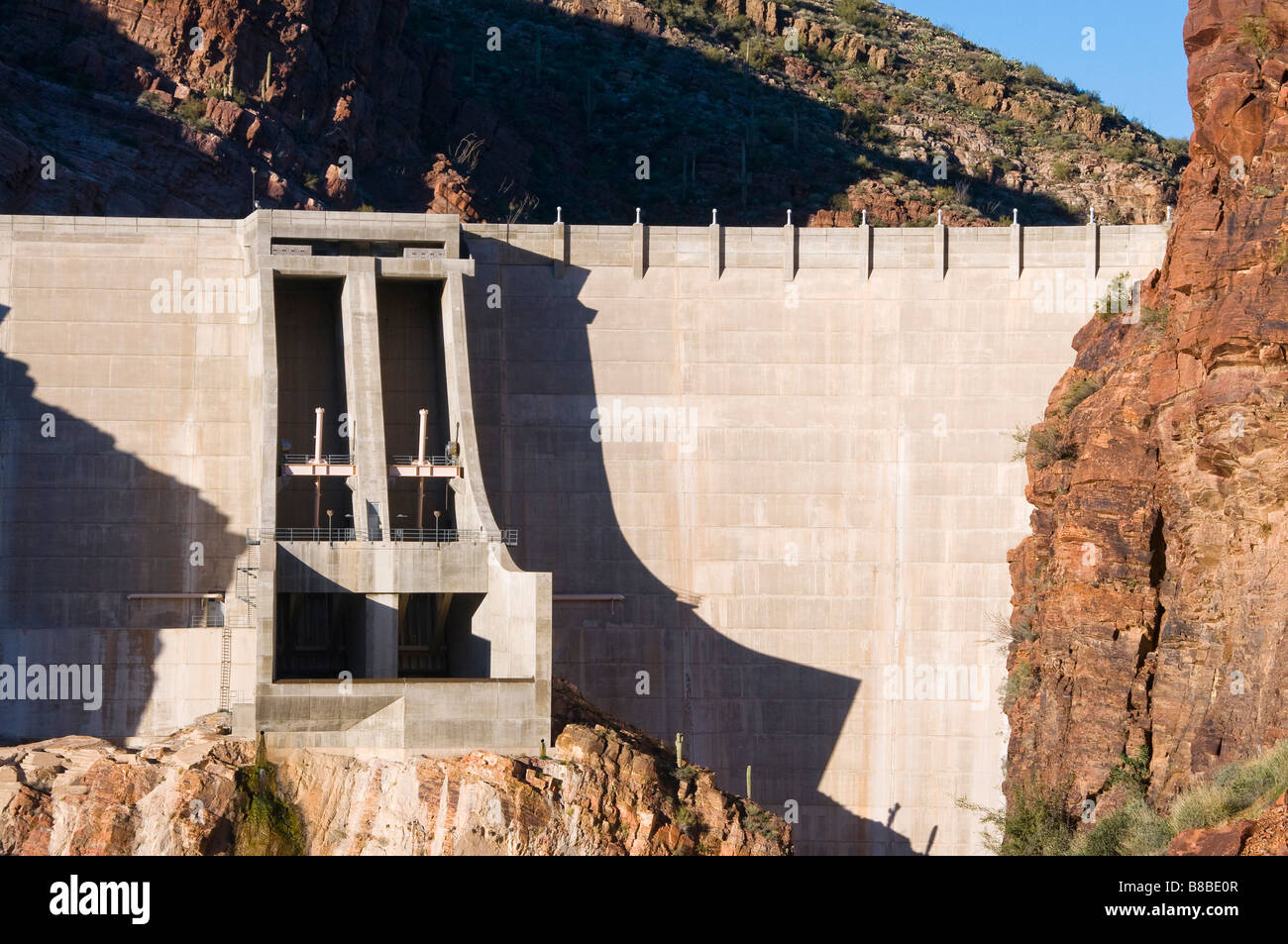 Theodore Roosevelt Dam, on the Salt River near Phoenix Arizona Stock ...